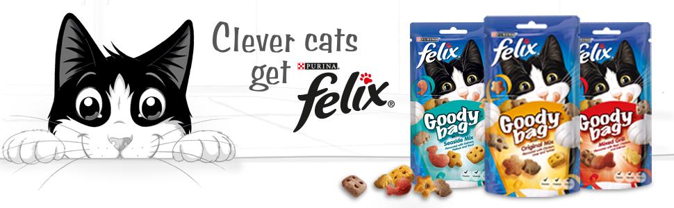 Felix Goody Bag Cat Treats Original Mix, 60g : Amazon.co.uk: Pet Supplies