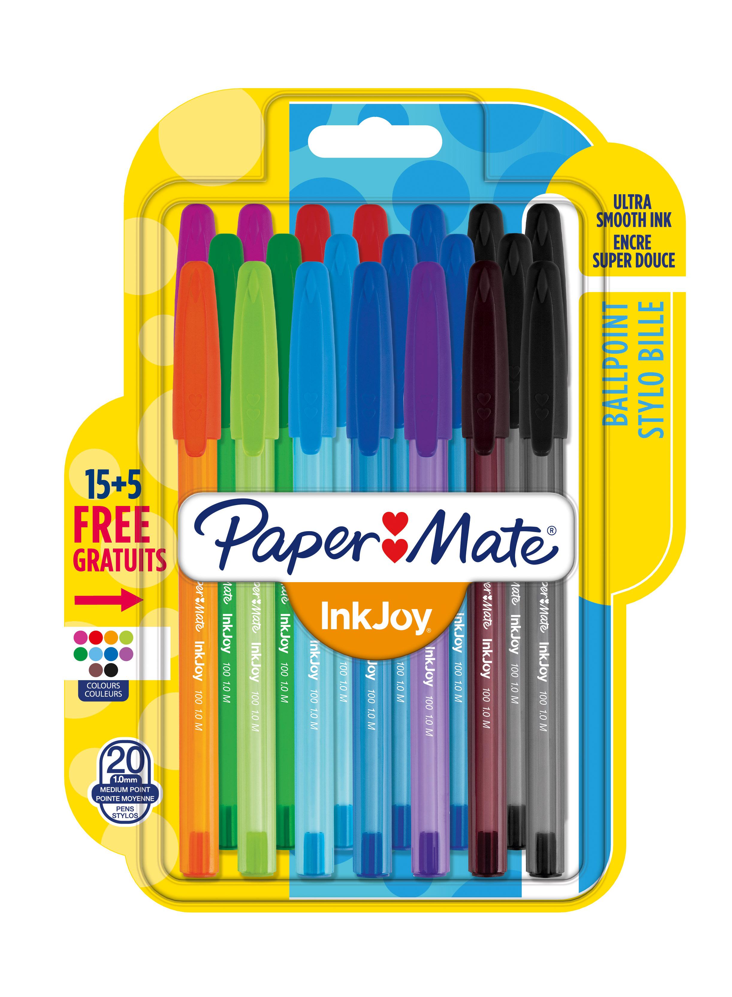 PaperMate InkJoy 100 CAP Capped Ball Pen with 1.0 mm Medium Tip ...