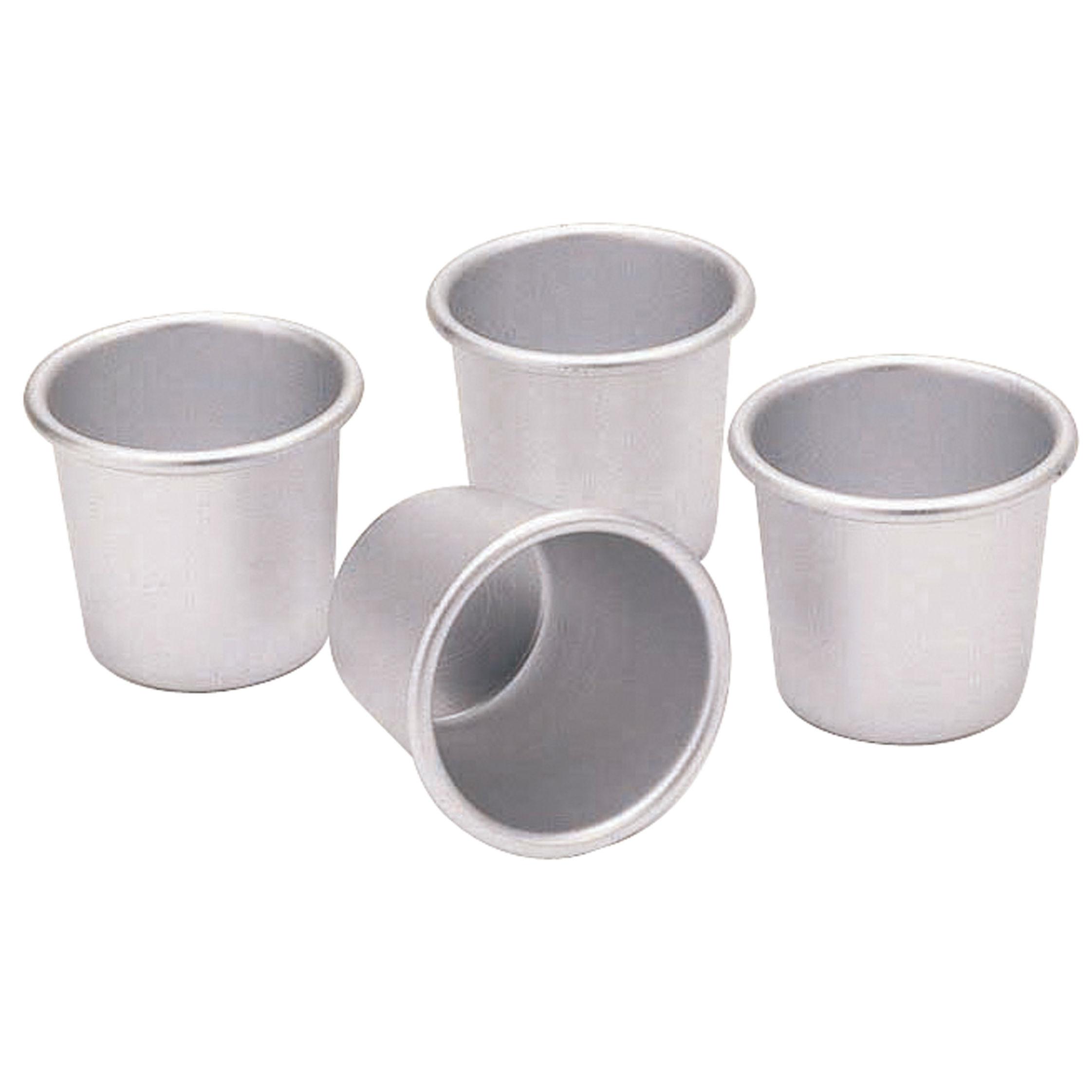 KitchenCraft Anodised Aluminium Dariole Moulds, 6.5 cm (2.5") (Set of 4 ...