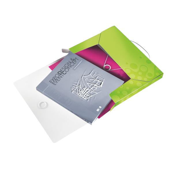 Leitz 46290064 Box File, Holds up to 250 A4 Sheets, Elastic Closure ...