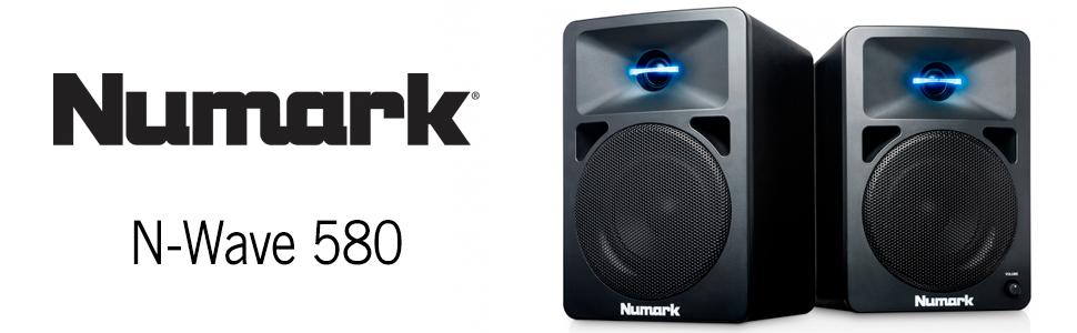 Numark N-Wave 580 | Compact Powered Desktop Monitor Speakers for Home ...
