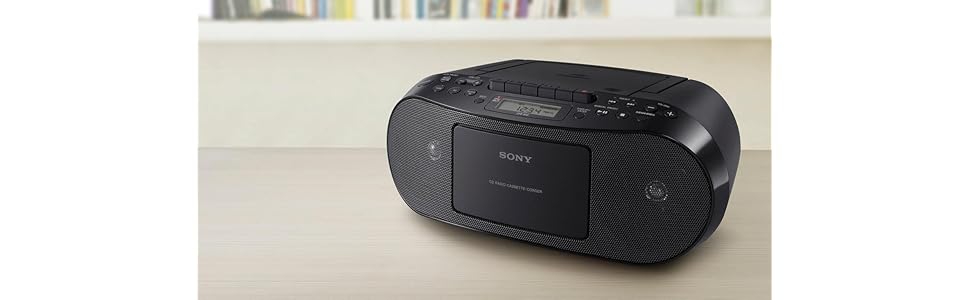 Sony CFD-S50 Classic CD and Tape Boombox with Radio - Black : Amazon.co ...