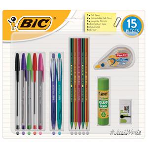 BIC Student Stationery Kit (Pack of 15): Amazon.co.uk: Office Products
