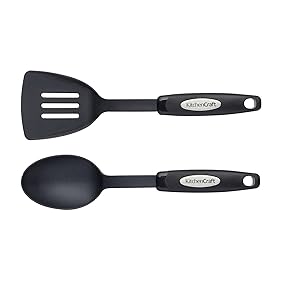 KitchenCraft Mini Plastic Fish Slice and Cooking Spoon Set (2 Piece ...