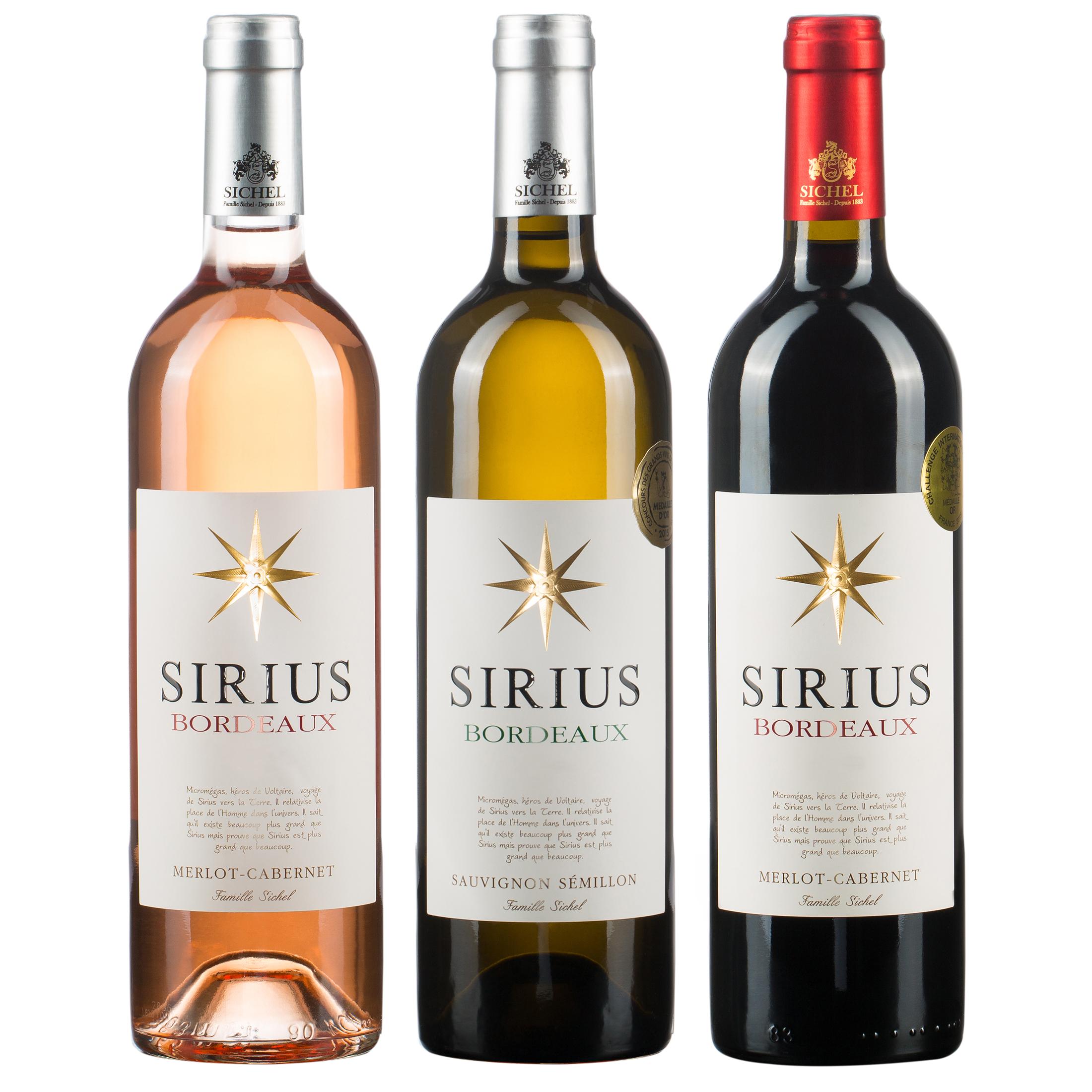 Sander's Selection Sirius Bordeaux Rose/White And Red Wine 0.75 Litre ...