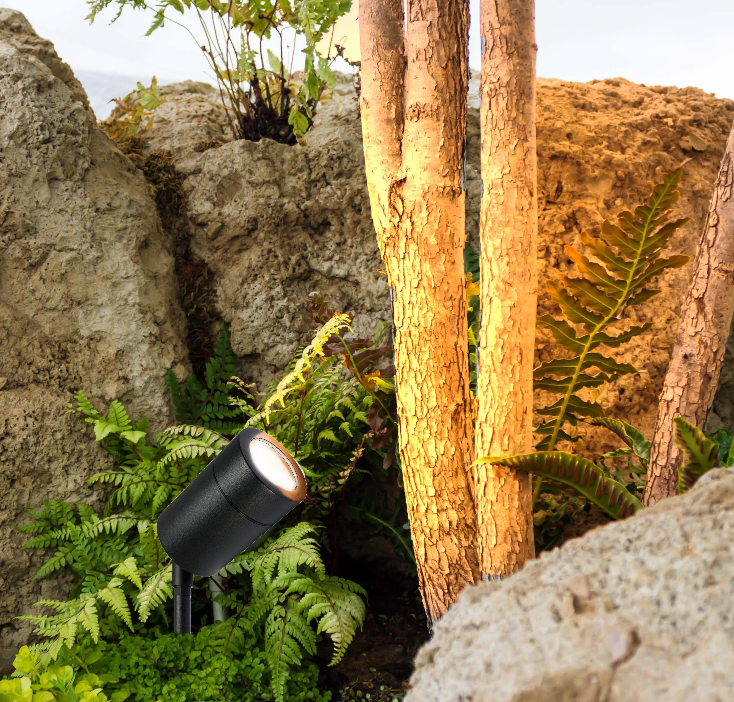 Outdoor Garden Spike Spot Light, Pack of 5 Black GU10 IP54: Amazon.co ...