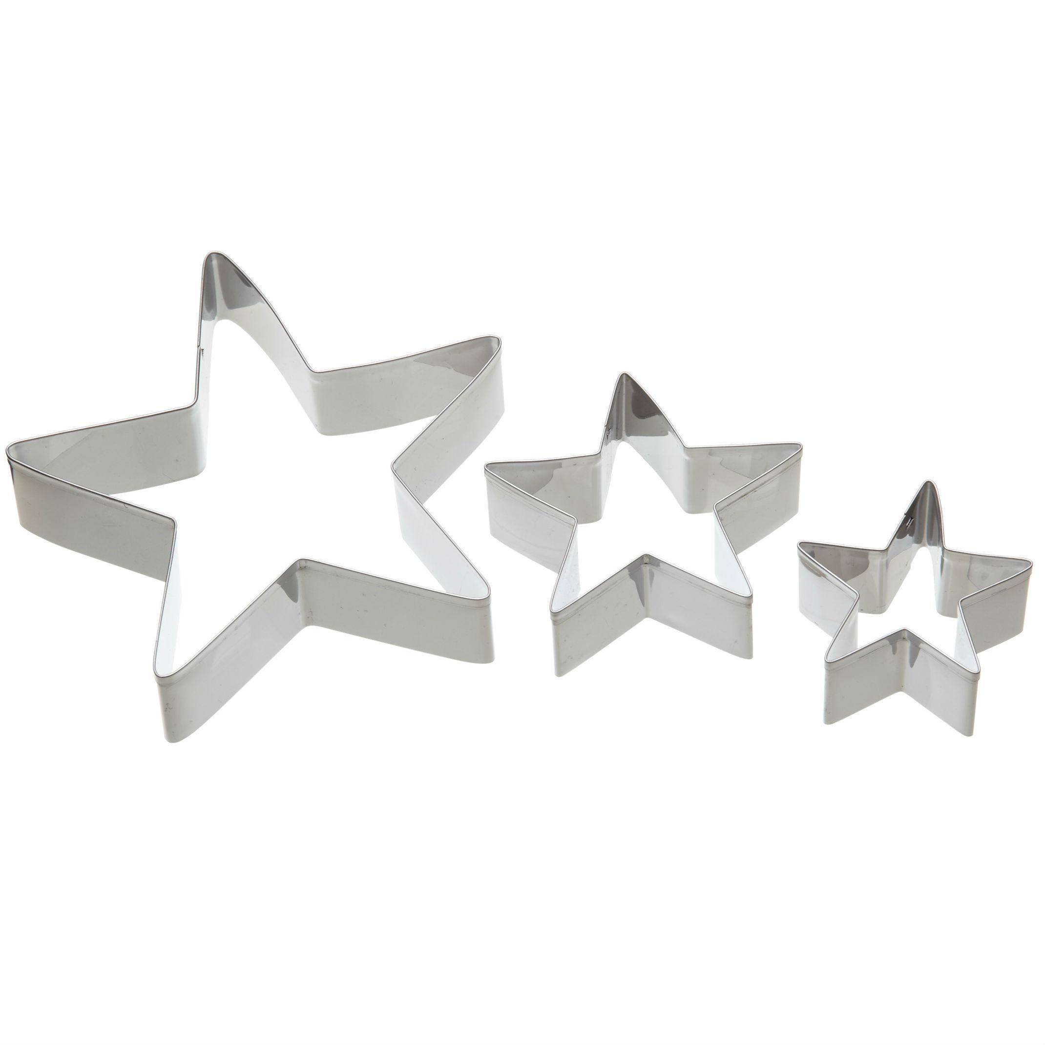KitchenCraft Star-Shaped Christmas Cookie Cutters (3-Piece Set): Amazon ...