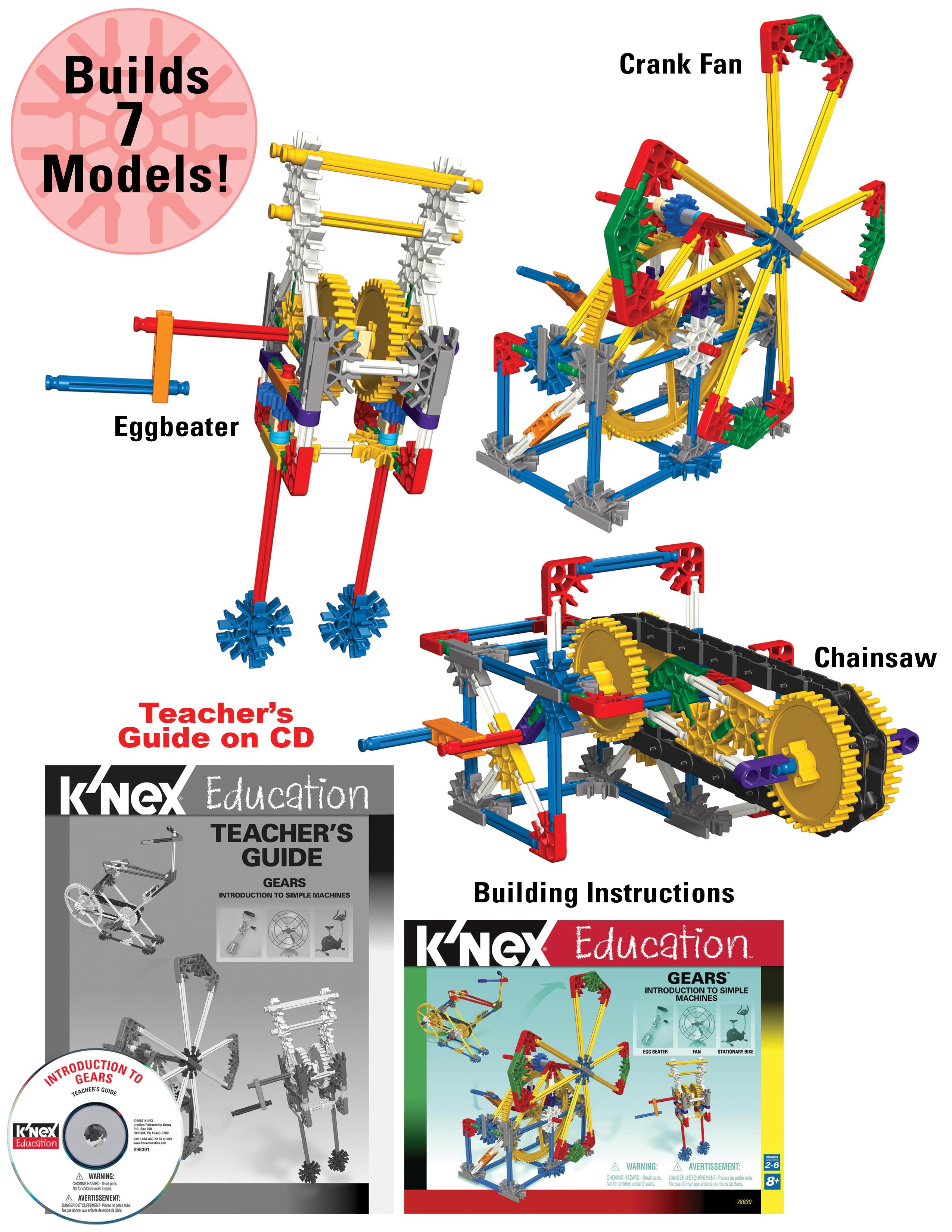 K'Nex Education 78630 Intro to Simple Machines: Gears Set for Key ...