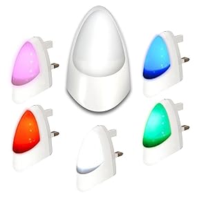 Automatic LED Night Light Dusk 2 Dawn LED Sensitive, White, Plug in ...