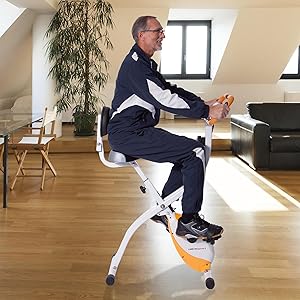 Ultrasport Foldable Exercise Bike With Pulse Sensor Grips : Amazon.co ...