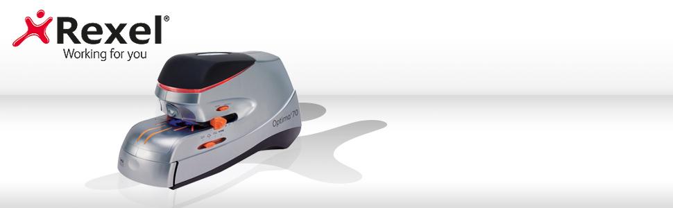 Rexel Optima 70 Automatic Electric Stapler, 70 Sheet Capacity, Flat ...