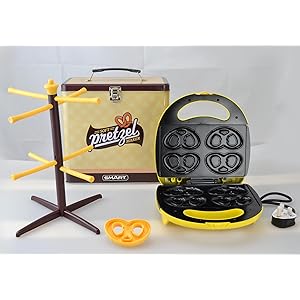 SMART Nostalgia Soft Pretzel Maker Kit - Electric Non Stick - Yellow ...