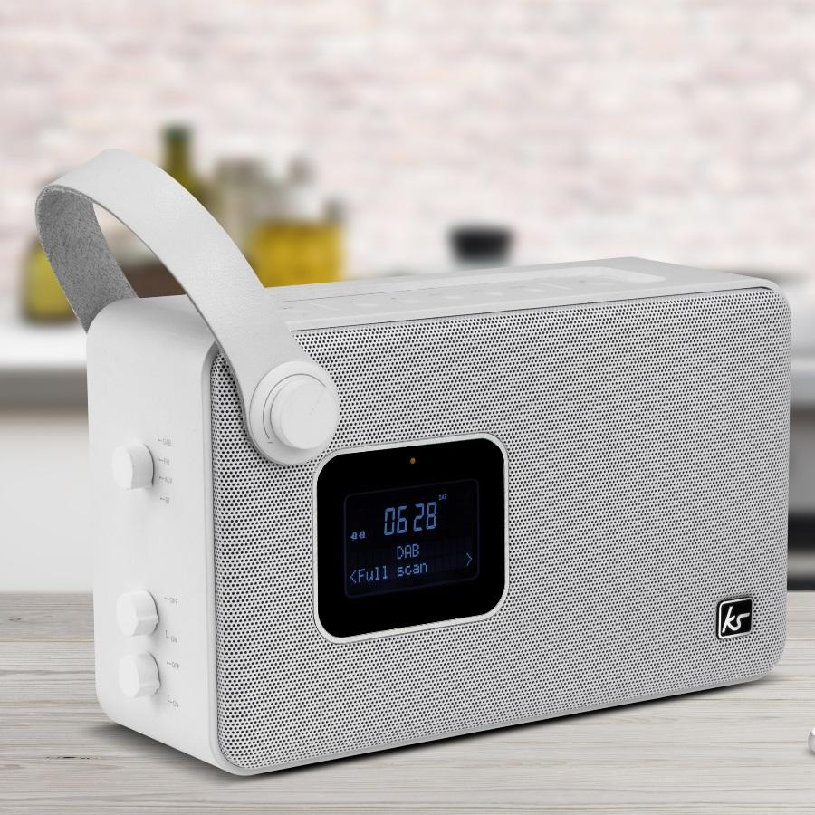 KitSound Air Audio DAB/FM/Bluetooth Radio Alarm Clock Speaker with ...