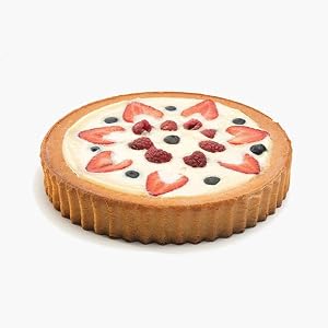 MasterClass Non-Stick Raised Fluted Sponge Flan Tin With Loose Base, 20 ...