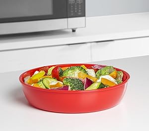 Sistema Round Microwave Dish, Red, 1.3 L: Amazon.co.uk: Kitchen & Home