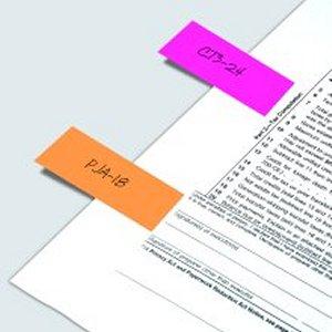 Post-it 15.8 x 38.1 mm Strong Index - Aqua/Lime/Yellow/Red (Pack of 40 ...