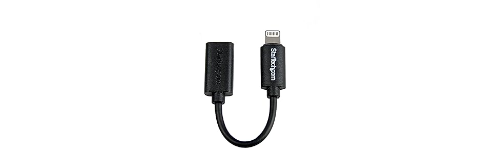 StarTech Micro USB to Apple 8 Pin Lightning Connector Adapter for ...