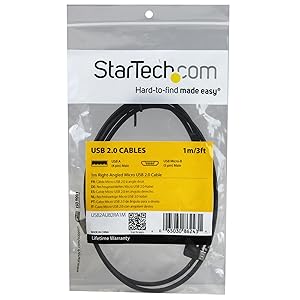 StarTech.com 1m 3 ft Micro-USB Cable with Right-Angled: Amazon.co.uk: Electronics