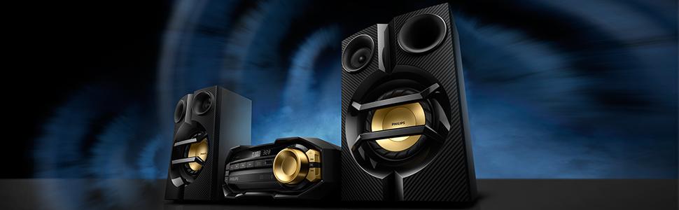 Philips FX10/12 Mini Hi-Fi System with Bluetooth - Black : Amazon.co.uk ...