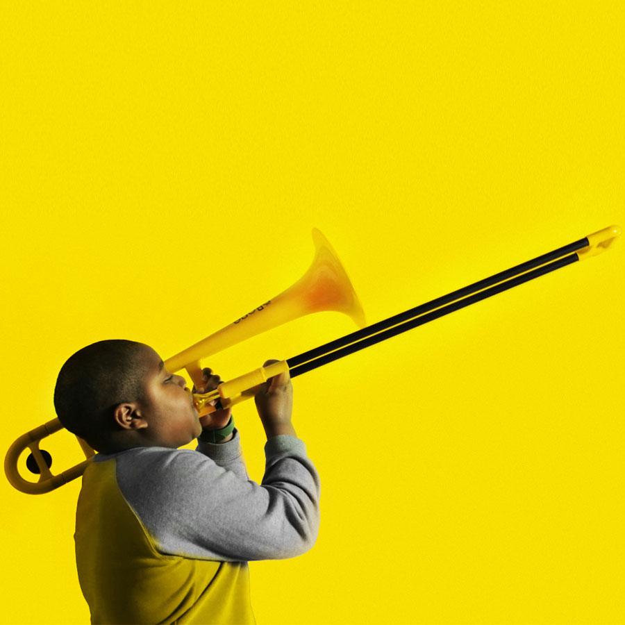 pBone Plastic Trombone with Mouthpiece and Bag - Green: Amazon.co.uk ...