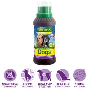 Verm-X All Natural Liquid for all Dogs. Supports Intestinal Hygiene ...