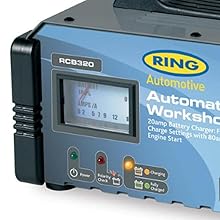 Ring Automotive RCB320 Fully Auto Battery Charger/Engine Start Metal ...