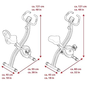 Ultrasport Foldable Exercise Bike With Pulse Sensor Grips : Amazon.co ...