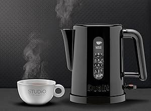 Dualit Studio Kettle | 1.5L 2.4KW Jug Kettle in Black with Polished ...