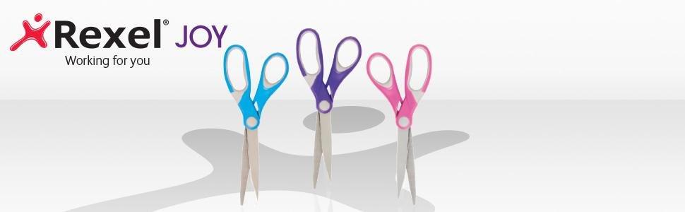 Rexel Joy Comfort Scissors, 182 mm - Purple : Amazon.co.uk: Stationery ...