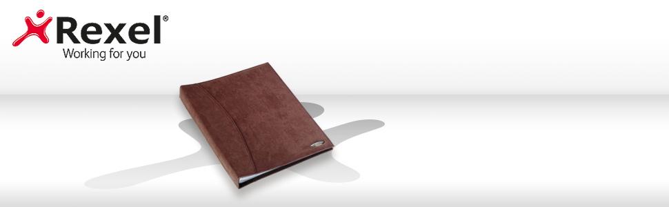 Rexel Soft Touch Display Book A4 Chocolate Suede (24 Pockets) : Amazon ...