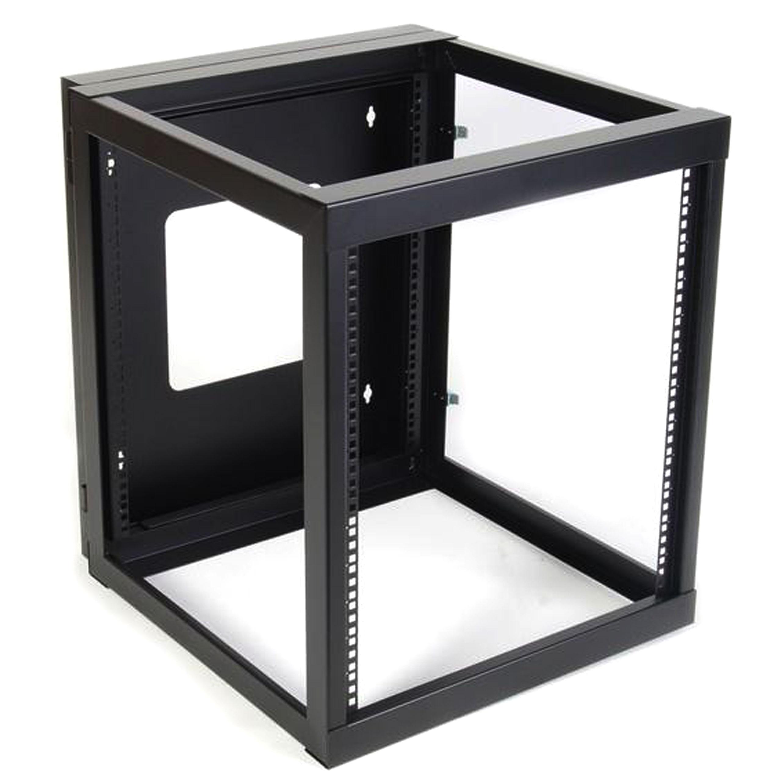 StarTech 12U 22 inch Depth Hinged Open Frame Wall Mount Rack for Server ...