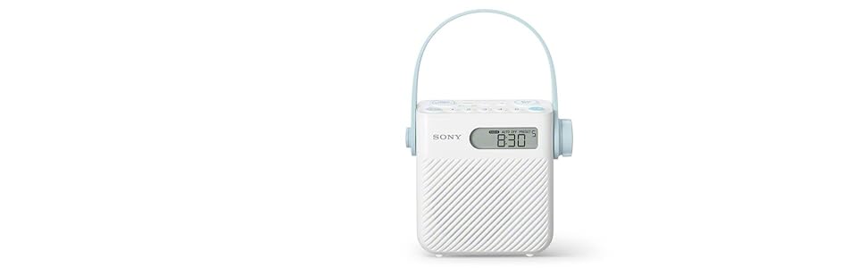 Sony ICFS80.CE7 Splash Proof Shower Radio with Speaker, White: Amazon ...