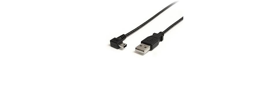 StarTech.com 6 ft. (1.8 m) Right Angle USB to Mini USB Cable - USB 2.0 ...