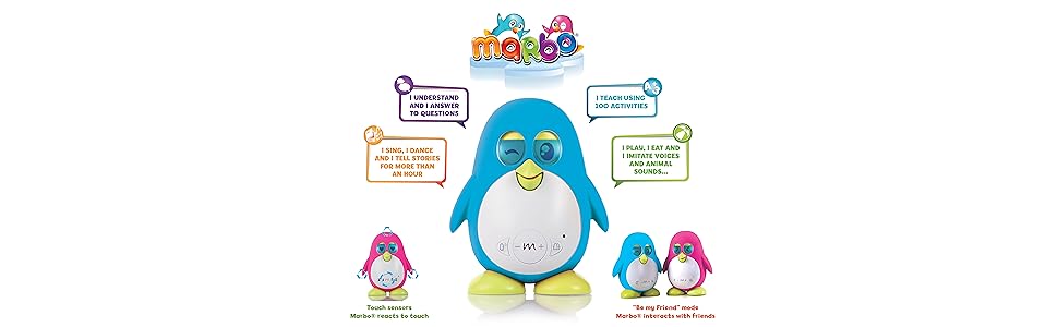 LEXIBOOK MARBO1EN Marbo, The Fun Connected Educational Toy Robot, Chat ...