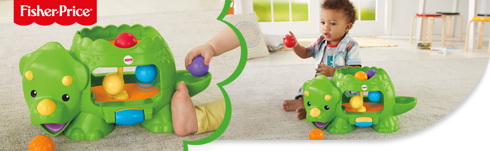 Fisher Price Double Popping Dino Musical Ball popper: Amazon.co.uk ...