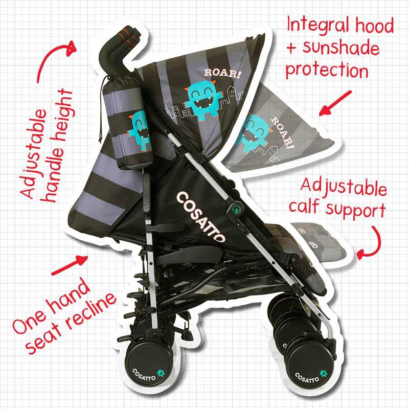 Cosatto Supa Dupa Twin Stroller Sis and Bro 4 - Medium: Amazon.co.uk: Baby
