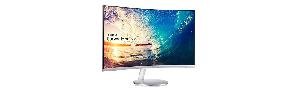 Samsung C27F591 27 inch Curved LED Monitor - White/Silver: Amazon.co.uk ...
