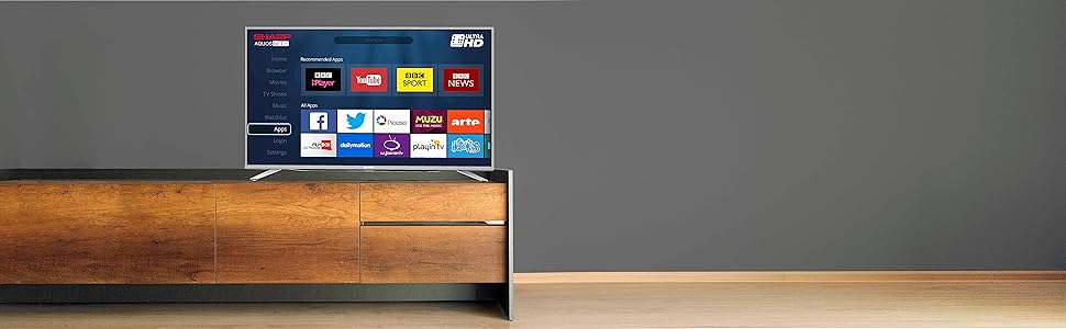 Sharp 43-Inch 4K Ultra HD Smart TV with Freeview HD - Silver: Amazon.co ...