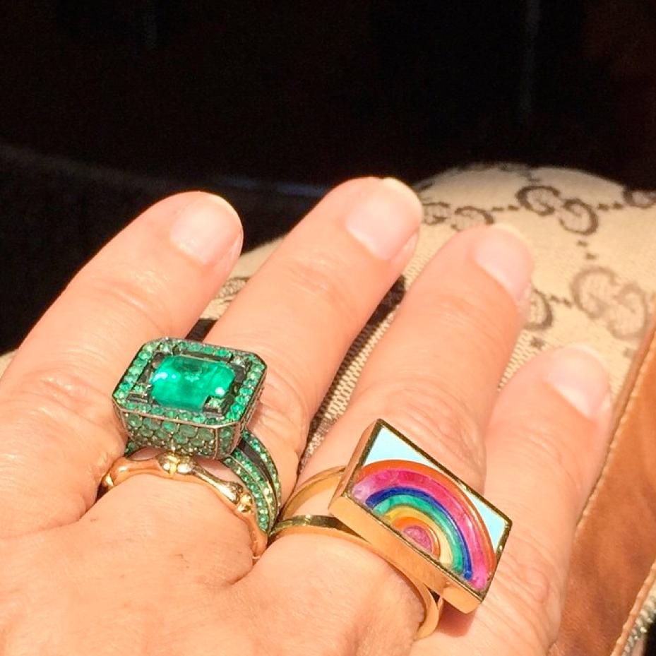 Solange Azagury-Partridge Hotlips Lacquered Sterling Silver Classic Red ...