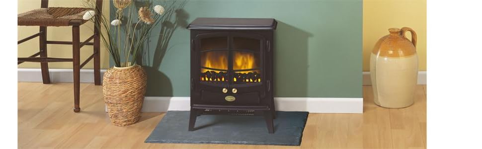 Dimplex TNG20E Tango 2 KW Optiflame Electric Stove, Black, 54.7 cm*29.5 ...