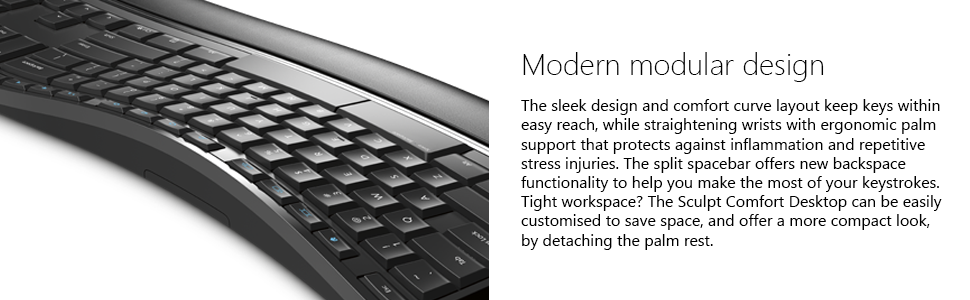 Microsoft Sculpt Comfort Desktop Keyboard and Mouse Set, UK Layout ...