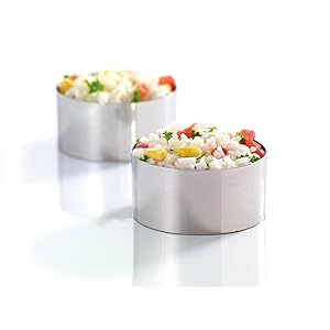 KitchenCraft Stainless Steel Cooking Rings, 7 x 3.5 cm (Set of 2 ...