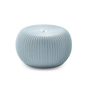 Keter Knit Indoor/Outdoor Large Ottoman Poof Pod Seat Bench - Misty ...