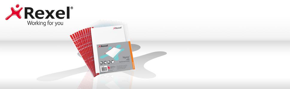 Rexel Quality A4 Punched Pockets with Red Spine, Left Opening, Embossed ...