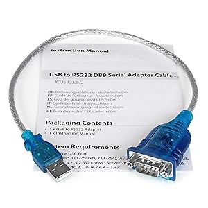 StarTech.com USB to Serial Adapter - Prolific PL-2303 - 1 port - DB9 (9 ...