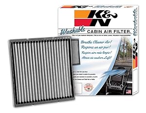 K&N Premium Cabin Air Filter: High Performance, Washable, Clean Airflow ...