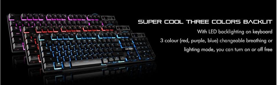 DBPOWER Mechanical Keyboard 104 Keys Full Anti-ghosting Gaming Keyboard ...