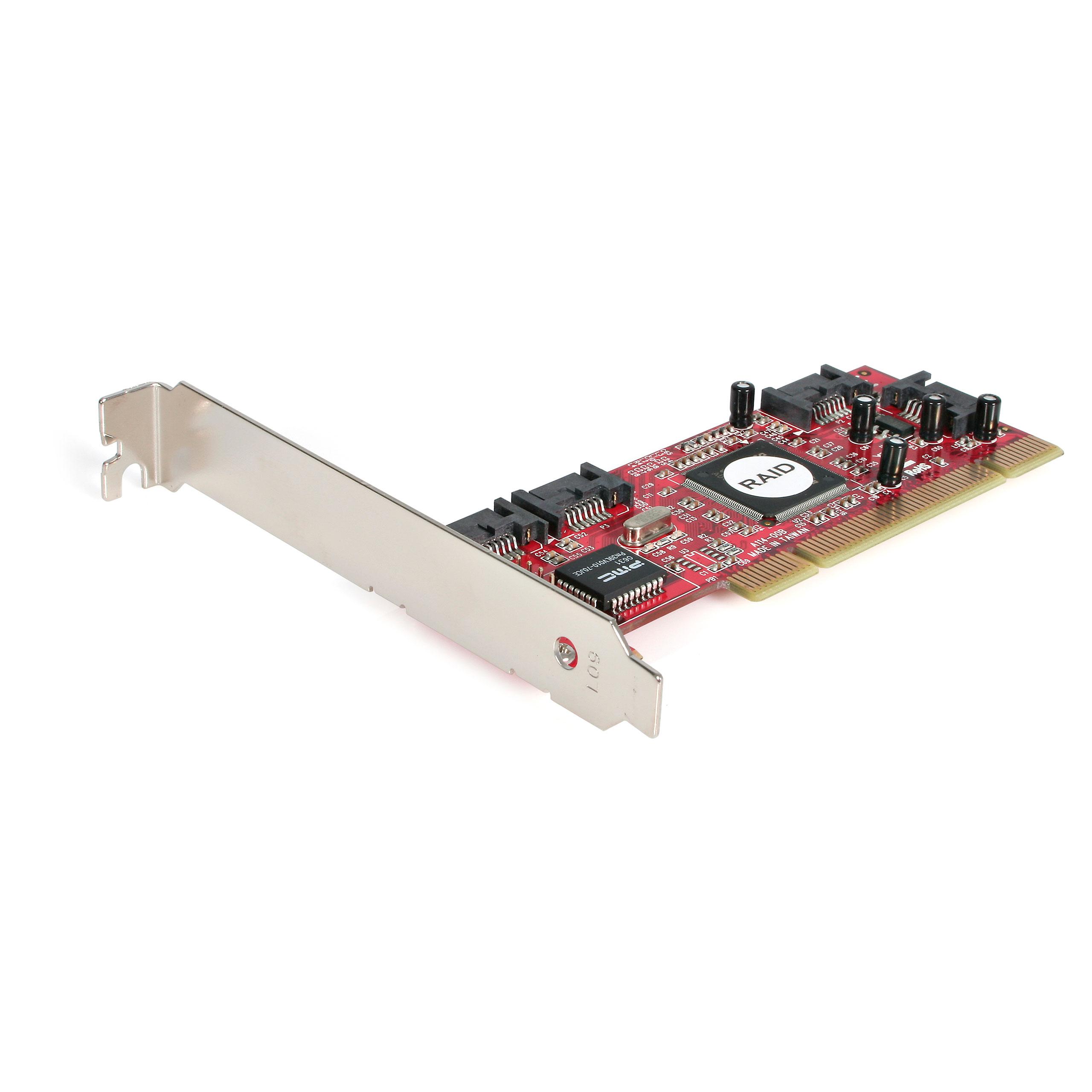 StarTech.com PCISATA4R1 4 Port PCI SATA RAID Controller Adapter Card ...