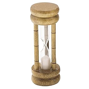 KitchenCraft Hourglass Boiled Egg Timer, Wood / Glass, 3 Minutes ...