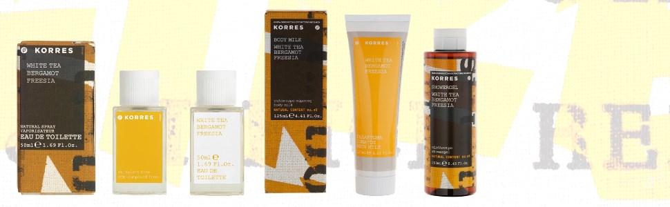 KORRES White Tea, Bergamot and Freesia Eau de Toilette 50 ml: Amazon.co ...